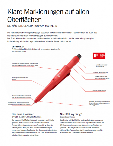 Perfekt für jede Baustelle: Der Hultafors Dry Marker • buettinghaus